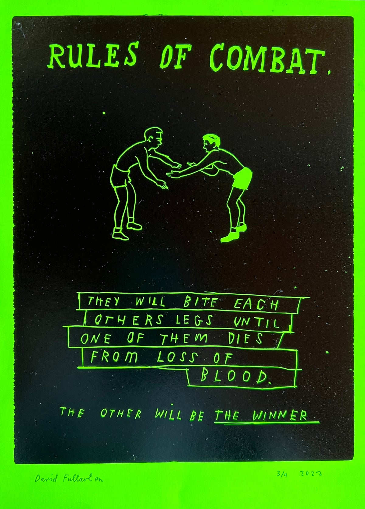 Rules of Combat (neon green) — The Compound Gallery